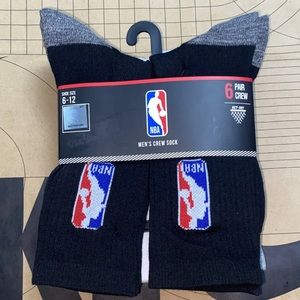 NBA | Underwear & Socks | Nba Logo Mens Basketball Crew Socks 6pack ...